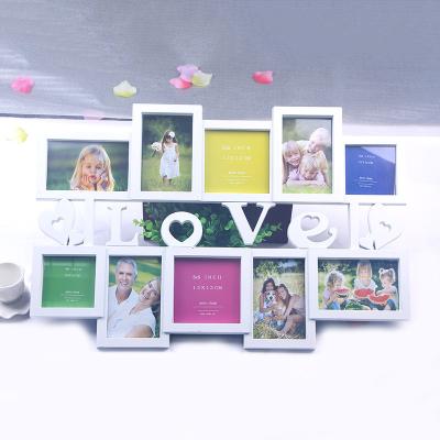 China Chinese Manufacturer hot sale Multi opening LOVE plastic photo frame cheap plastic picture for sale