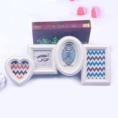 China Chinese Manufacturer hot sale Heart and square 2 Designs Multi Photo Frame for Wall Decor for sale