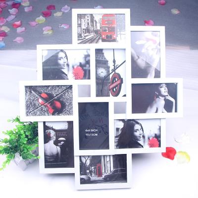 China Home Decoration Large size Photo Picture Frame Wholesale 10 OPenning Plastic Photo frame for sale