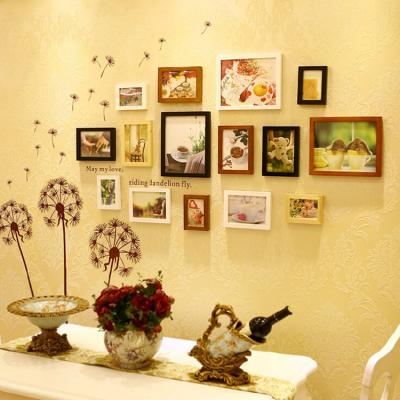 China wholesale 15 pcs photo wall home design photos Wedding Series Photo Frame Wall for sale