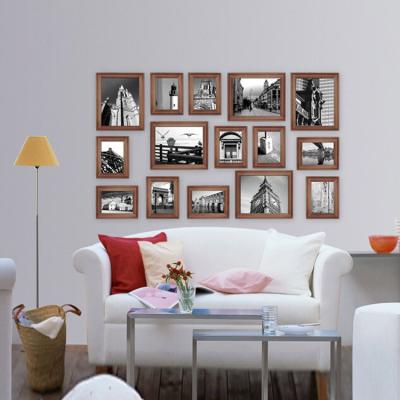 China new design Wood Photo Wall Wooden photo frame photo wall for home decoration for sale