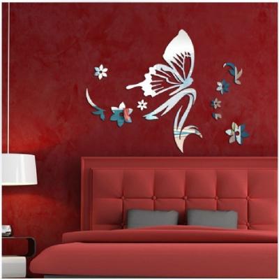 China Mirror wall stickers beauty salon bedroom kindergarten shop decoration mirror stickers for sale