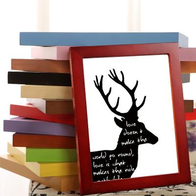 China High quality customize photo frame solid color 5inch-20inch wooden photo frame with 14 color options welcome customize for sale
