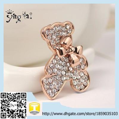 China Unique Design Wholesale Fashion Jewelry Wholesael Bulk Gold Panda Brooch For Girls for sale