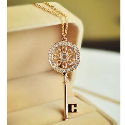 China fashion gold and silver  jewelry, lovely korean jewelry,key letter T necklace pendent for sale