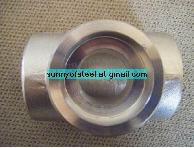 China Alloy C276/Hastelloy C276 forged socket threaded elbow tee cap cross coupling for sale
