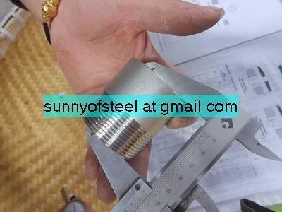 China A182 F44/254SMO/UNS S31254/1.4547 forged socket threaded plug nipple boss union insert for sale