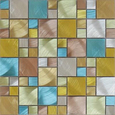 China Mix color Metal mosaic tile puzzle pattern quieter fashion for sale