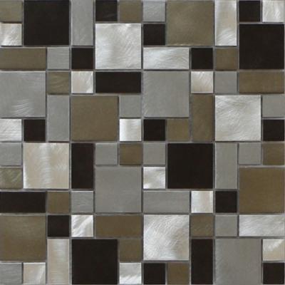 China Black white blend metal mosaic tile puzzle pattern quieter fashion for sale