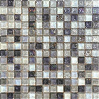 China Seriously grey series water waving glass mosaic tile for mens for sale