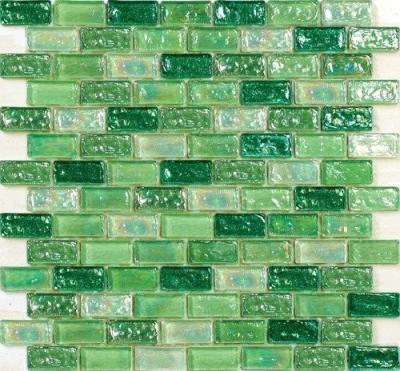 China Spring greening water waving glass mosaic tile for fountain for sale