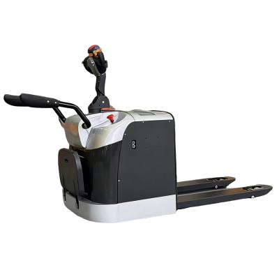 China Battery Powered Walkie Straddle Pallet Stacker Truck Heavy Duty Horizontal Material Handler for sale