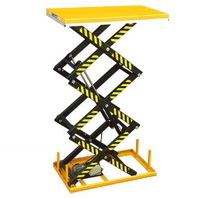 China Triple Quad Double Scissor Lift Workbench Stationary Electric Table ODM for sale
