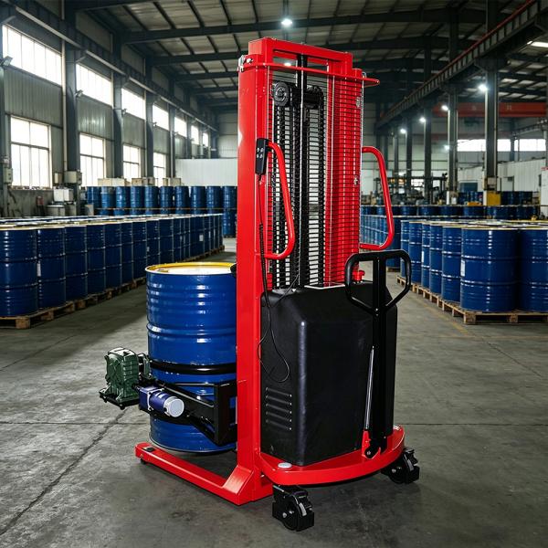 Quality 2.5m Semi Electric Manual Hydraulic Drum Lifter Rotator Stacker OEM for sale