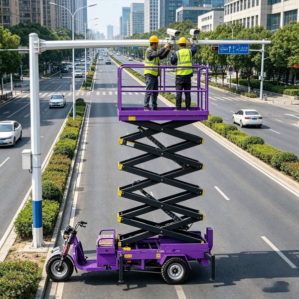 Quality Pneumatic Rough Terrain Industrial Scissor Lift Outdoor Self Propelled 500KG 26