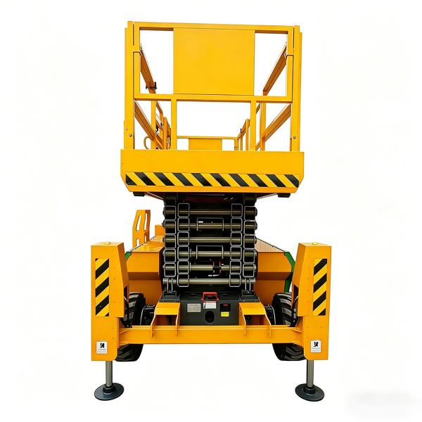 Quality 4WD Offroad Scissor Electric Platform Lift Single Person UKCA Certificated for sale