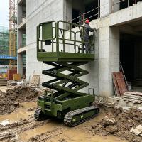 Quality Double Stage Balanced Tracked Scissor Lift Border Fortification And Tactical for sale