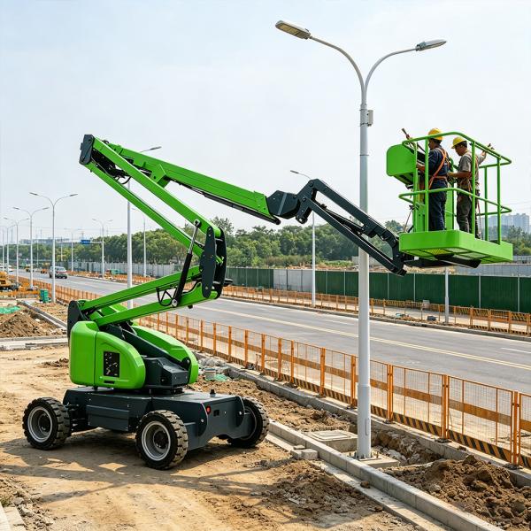 Quality Compact Towable Cherry Picker Boom Lift For Power Grid Maintenance for sale
