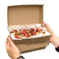 China Custom Disposable Takeaway Churro Box Packaging With Logo CAD Artwork Format for sale