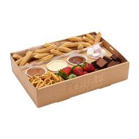 China Custom Disposable Takeaway Churro Box Packaging With Logo CAD Artwork Format for sale