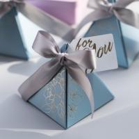 China Recyclable Angel Gift Box Square Crossing Candy Dragee Boxes for sale