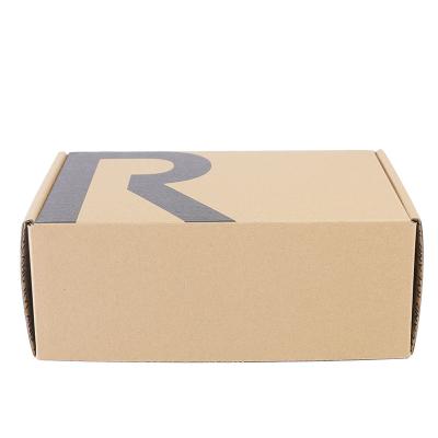 China Custom Logo Cardboard Brown Mailer Box For Kraft Corrugated Paper Shipping for sale
