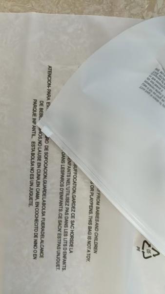 PE Frosted Zip Lock Clothing Packaging Bag With Self Sealing And Printed Logo