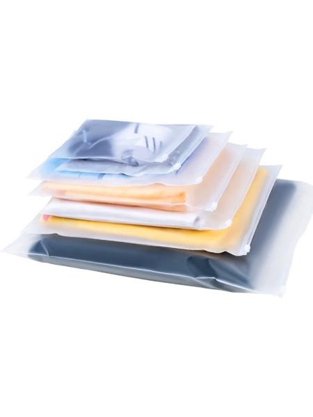 PE Frosted Zip Lock Clothing Packaging Bag With Self Sealing And Printed Logo