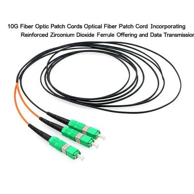 China 10G OM3 Optical Fiber Patchcords Zirconium Dioxide Ferrule Data Transmission OEM for sale
