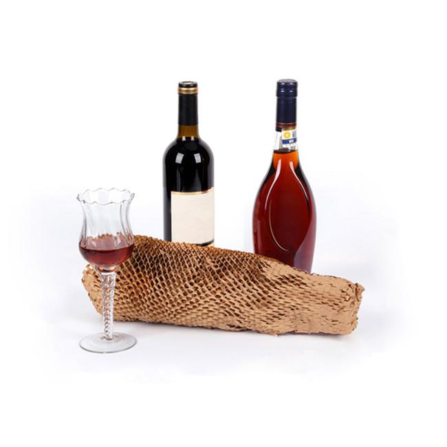 High Quality Natural Recyclable Biodegradable Honeycomb Kraft Paper Packaging Sleeves Honeycomb Wrapping Paper Roll Custom Size
