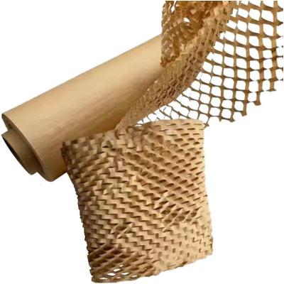 China Environmentally Friendly Shockproof Customized Size and Color Honeycomb Recyclable Kraft Wrapping  Cushion Packaging Paper for sale