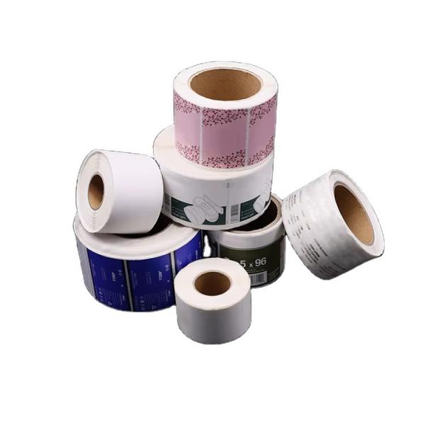 Quality Waterproof Paper Custom Logistics UV-Resistant Long-Lasting Thermal Gift Sticker Paper Adhesive Label for Food Containers for sale