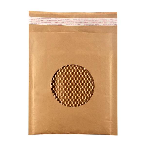 Quality Compostable Honeycomb Padded Kraft Paper Express Envelope Biodegradable for sale