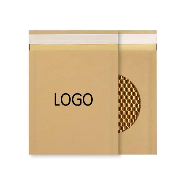 Quality Compostable Honeycomb Padded Kraft Paper Express Envelope Biodegradable for sale