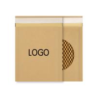 Quality Fully Degradable Poly Kraft Paper Bubble Envelope Bags Honeycomb Cushioning for sale