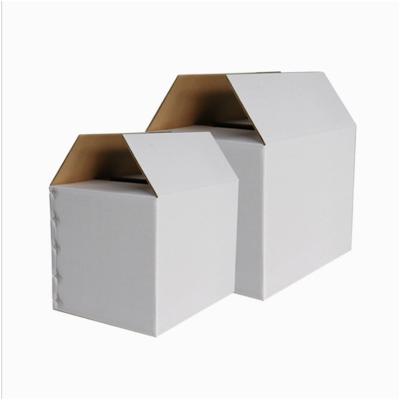 China Customizable Logo Wholesale White Kraft Packing Paper Box Corrugated Cardboard Carton Box for Shipping or Mail for sale