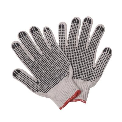 China Modellenummer C078D2-N Katoen T/C Natuurwit met PVC-puntenhandschoen Te koop