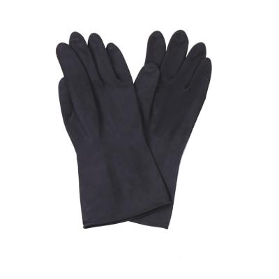 China 30 cm chemisch bestand zwart industrieel latex handschoenen LX01100 met glad oppervlak Te koop