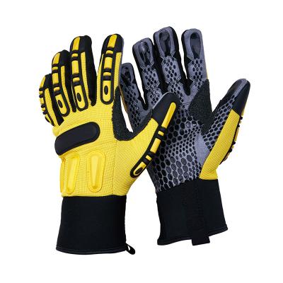 Cina Funzionalità per tutti gli usi M103 Gloves meccanici a strisce di palma sintetiche rosse in vendita