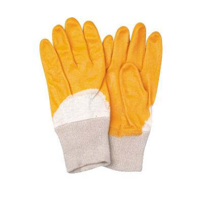 Cina N5002 Guanti da lavoro industriali a nitrile giallo resistenti agli acidi in vendita