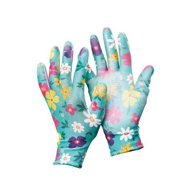 China Colorful PU136 Custom Logo Anti-estática Impermeável Luvas de Segurança de Jardim para Mulheres à venda