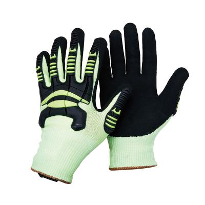 China N115012 Nitril Sand Palm TPR Proteção contra impactos Luvas Mecânicas Anti-Vibração de Trabalho à venda