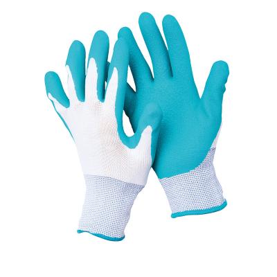 China Luvas de trabalho de segurança na construção N11402 OEM Logotipo 13 Gauge Nylon Tricoteado em espuma de látex revestido à venda