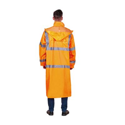 Cina Rainwear RR020-Y Mantello da pioggia regolabile con poliestere/pvc e nastro riflettente in vendita