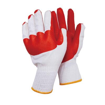 China Luvas de trabalho de segurança de poliéster de malha vermelho/amarelo/branco para construção à venda