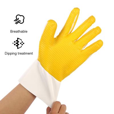 China Latex Coated 10 Gauge Knitted Gloves for Palm and Back Protection in S-XXL Sizes for sale