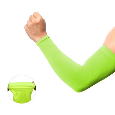 Cina Unisex Protezione UV Lime Seta Sport Protezione solare Ghiaccio Maniche di seta per ciclismo in vendita