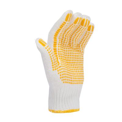 Cina 50 g T/C Gloves di lavoro in PVC a un lato con punti di cotone sbiancato per la sicurezza Numero modello C080D1-B in vendita