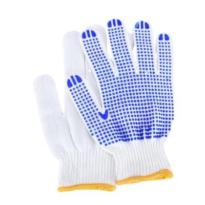 Cina 50 g T/C Gloves di lavoro in PVC a un lato con punti di cotone sbiancato per la sicurezza Numero modello C080D1-B in vendita