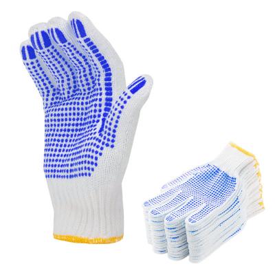 Cina 50 g T/C Gloves di lavoro in PVC a un lato con punti di cotone sbiancato per la sicurezza Numero modello C080D1-B in vendita